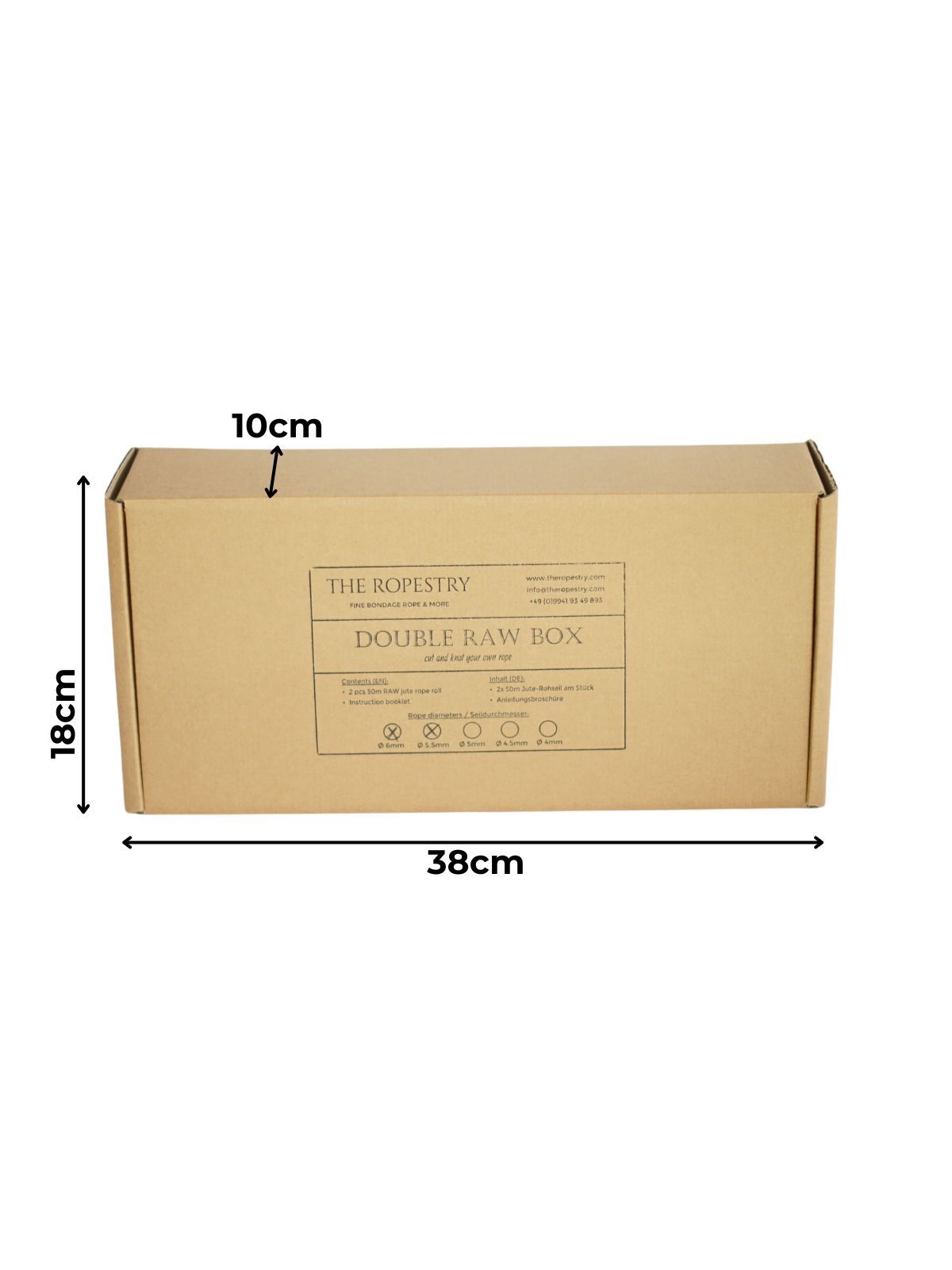 DOUBLE RAW ROLL - 2x 50m finest jute rope for bondage for DIY processing